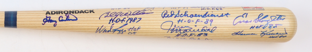 Baseball Hall of Famers Signed Rawlings Adirondack Baseball Bat Signed by (18) with Carl ...