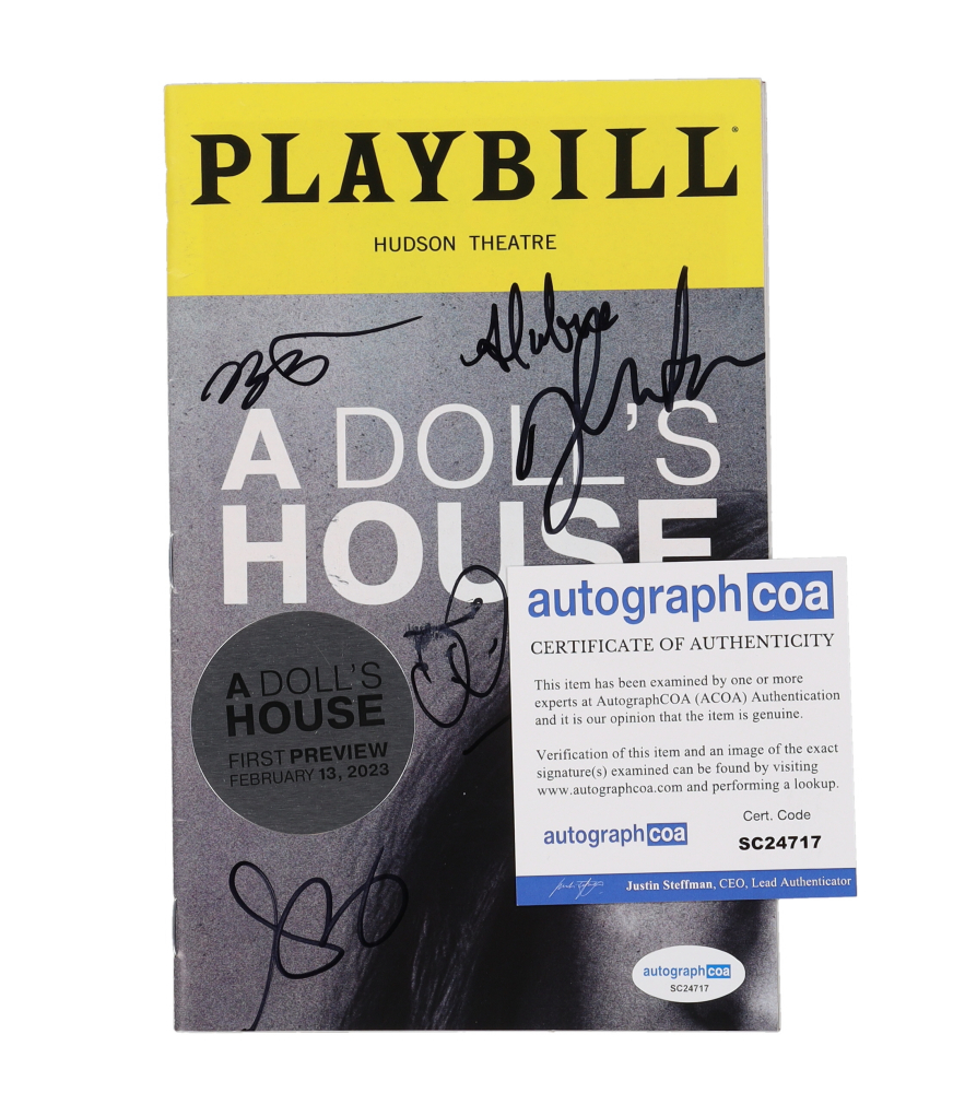 A Doll's House Playbill Booklet Signed by (5) with Jessica Chastain ...