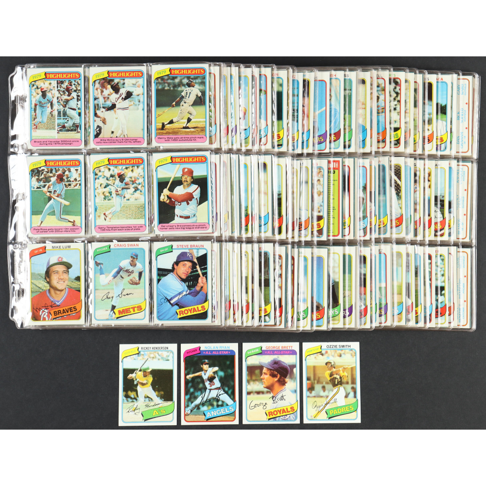 1980 Topps Baseball Complete Set of (726) Cards with Rickey Henderson ...