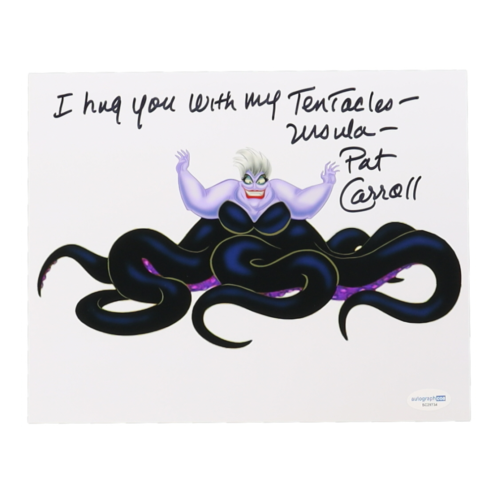 Pat Carroll Signed "The Little Mermaid" 8x10 Photo Inscribed "I hug you ...