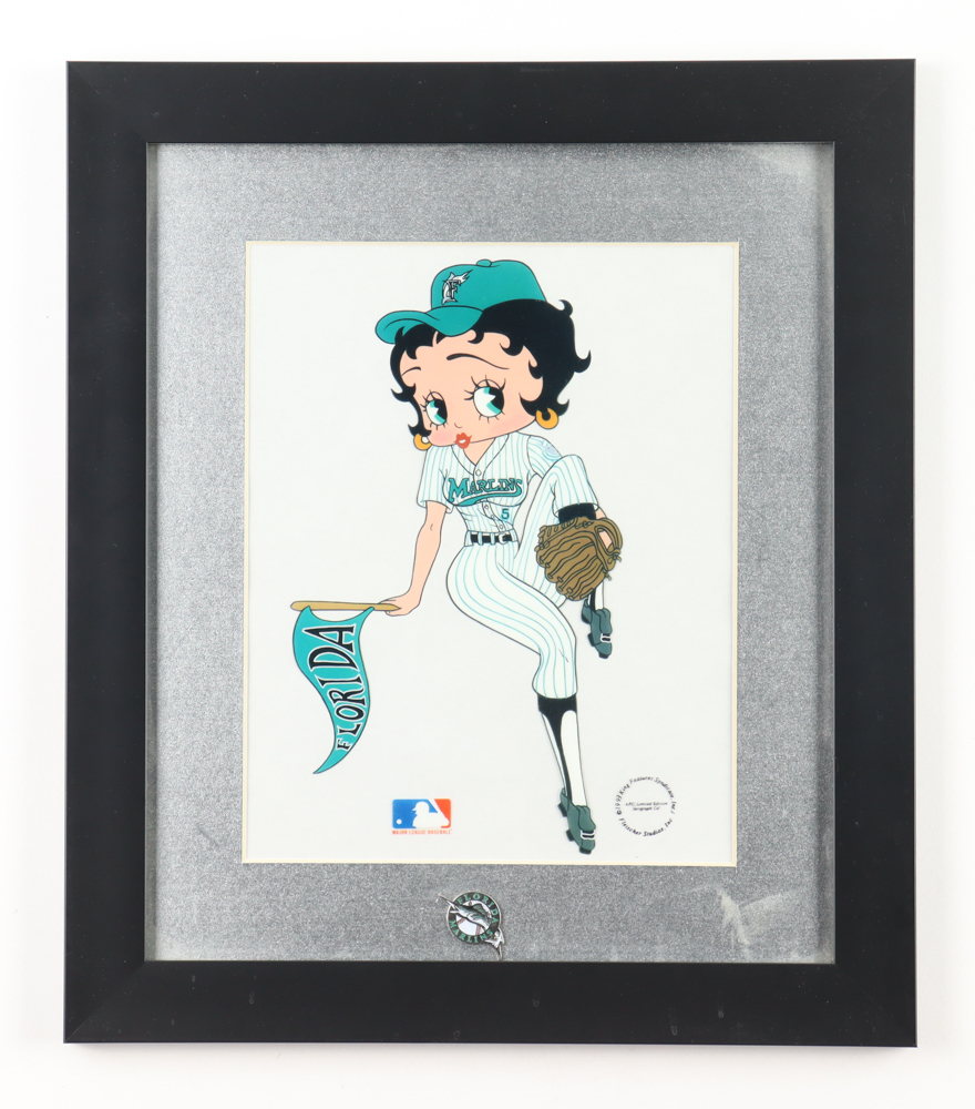 Betty Boop LE Marlins Custom Framed Animation Serigraph Cel Display ...