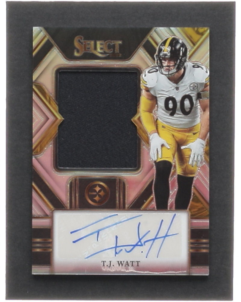 T.J. Watt 2022 Select Jumbo Signature Swatches Prizm #12 | Pristine Auction