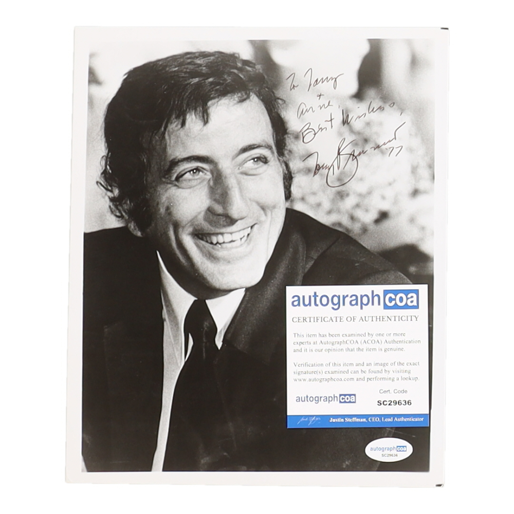 Tony Bennett Signed 8x10 Photo Inscribed "Best Wishes" (AutographCOA ...