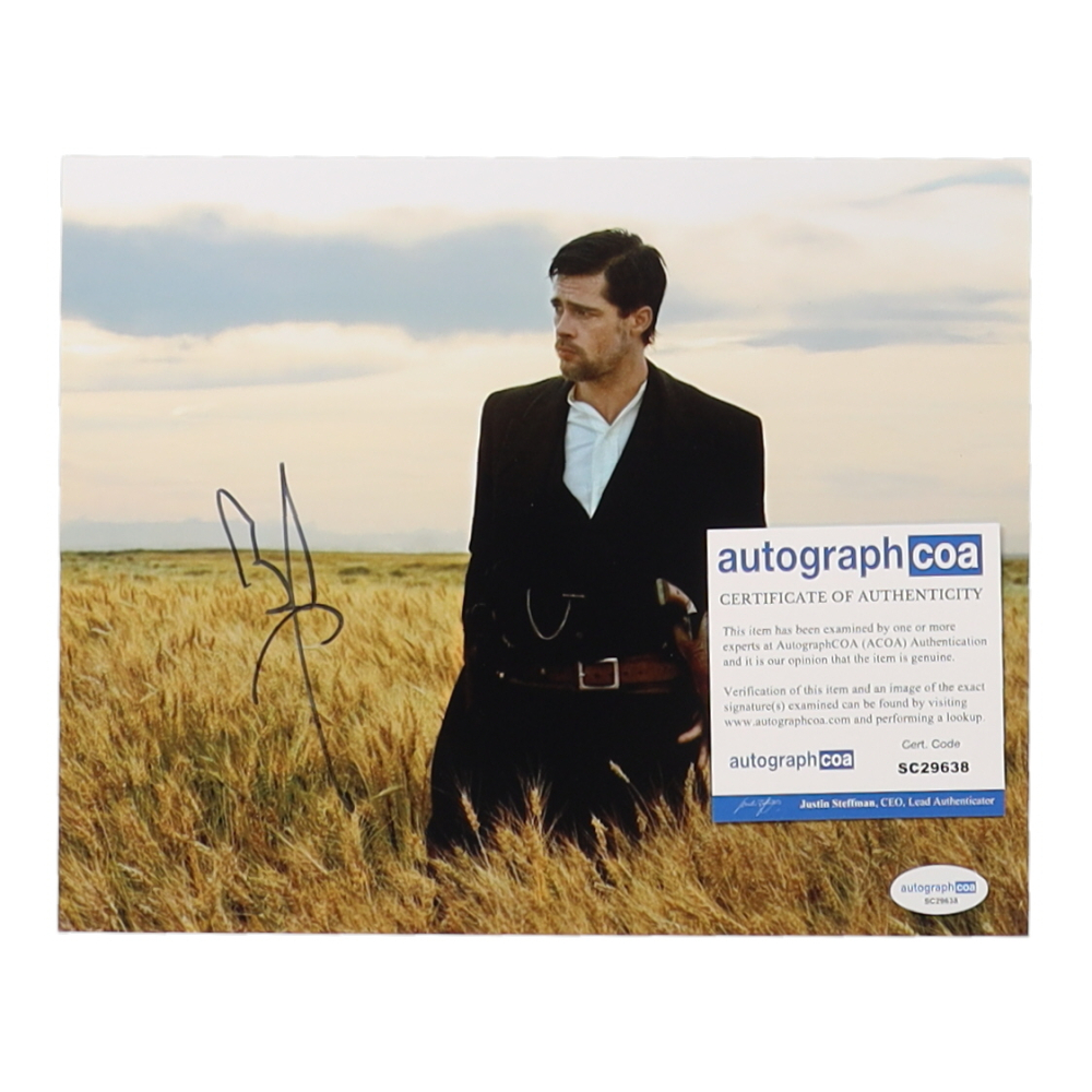 Brad Pitt Signed "The Assassination of Jesse James" 8x10 Photo ...