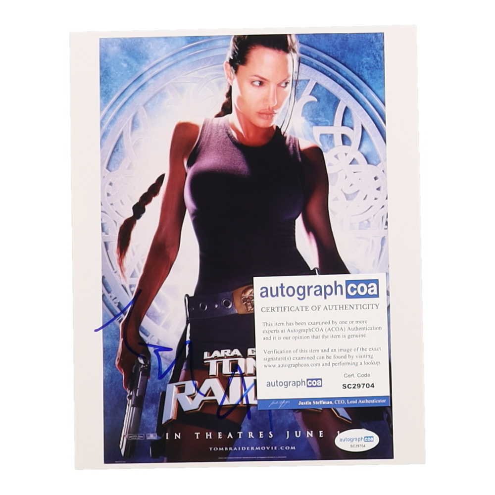 Angelina Jolie Signed "Lara Croft: Tomb Raider" 8x10 Photo ...