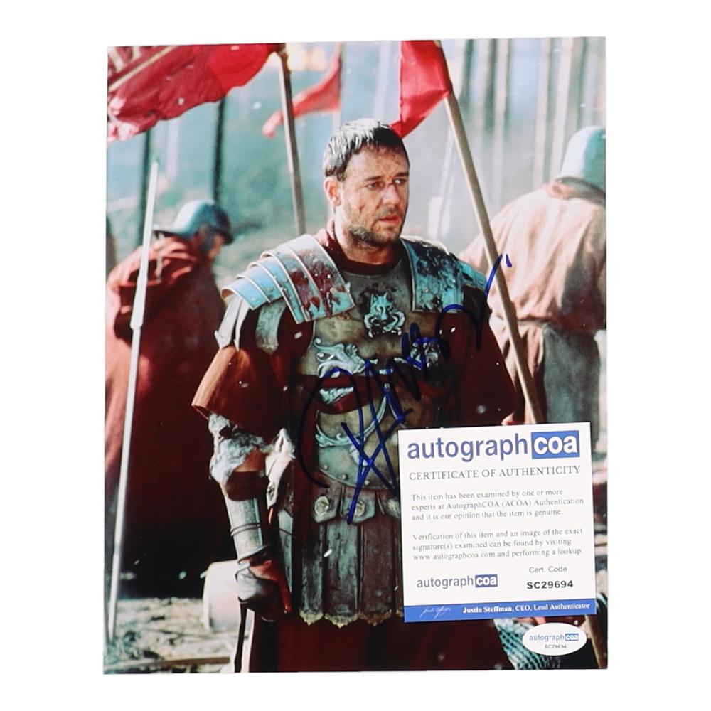 Russell Crowe Signed "Gladiator" 8x10 Photo (AutographCOA) | Pristine ...