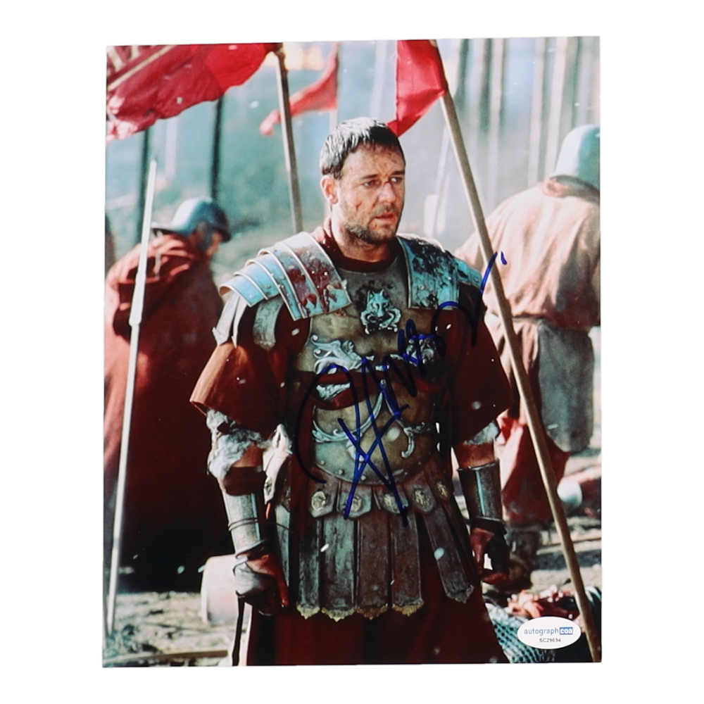 Russell Crowe Signed "Gladiator" 8x10 Photo (AutographCOA) | Pristine ...