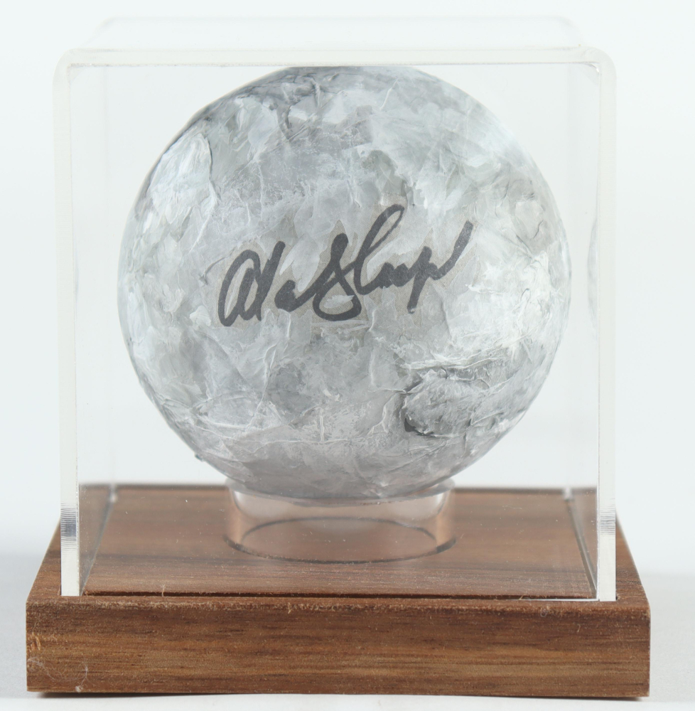 Alan Shepard Signed Replica Moon Rock With Display Case (PSA ...