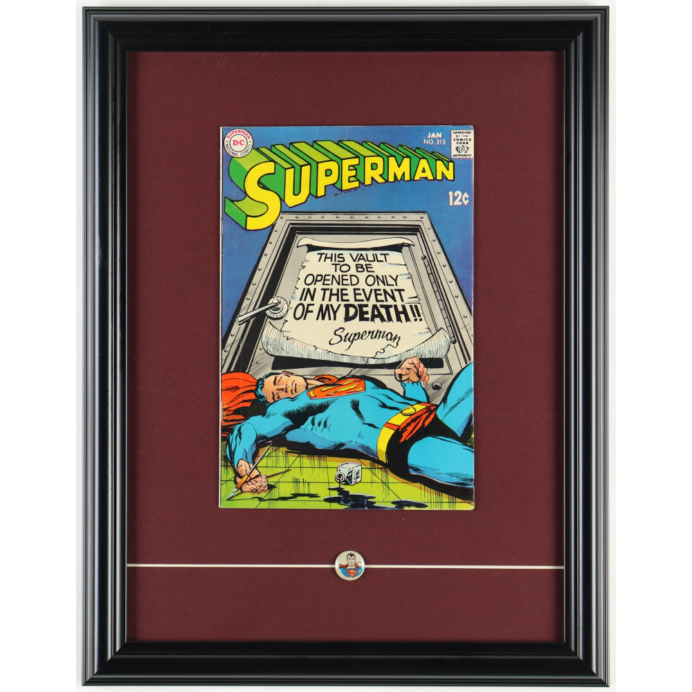 1969 "Superman" Issue #213 DC Custom Framed Comic Book Display with ...