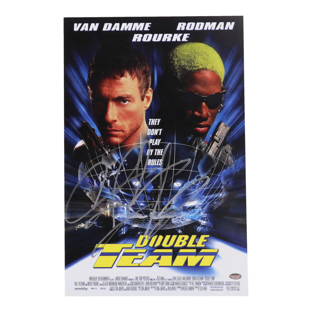 Dennis Rodman Signed "Double Team" 11x17 Movie Poster Photo (Schwartz ...