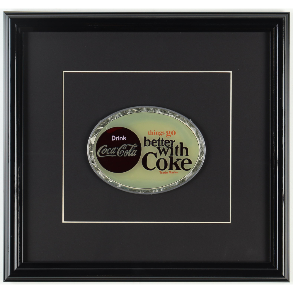 Coca Cola Custom Framed Stained Glass Restaurant Sign Display ...