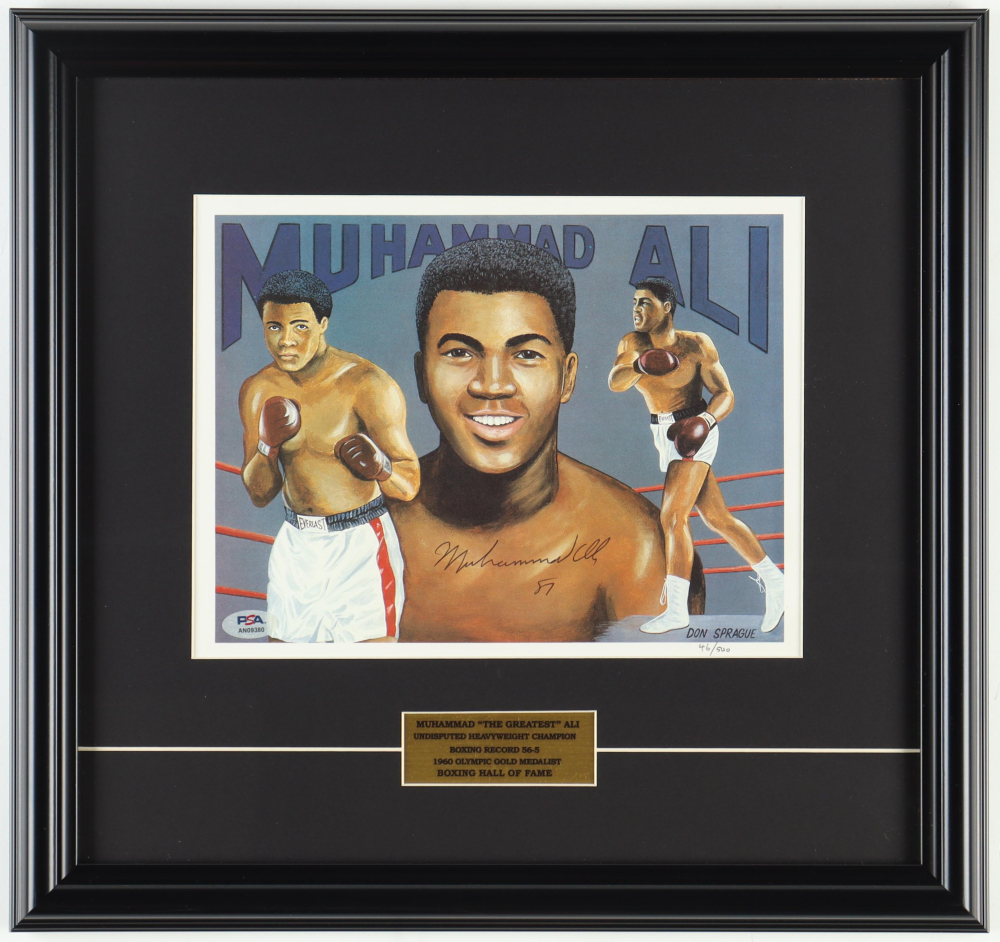Muhammad Ali Signed LE Custom Framed Photo Display (PSA) | Pristine Auction
