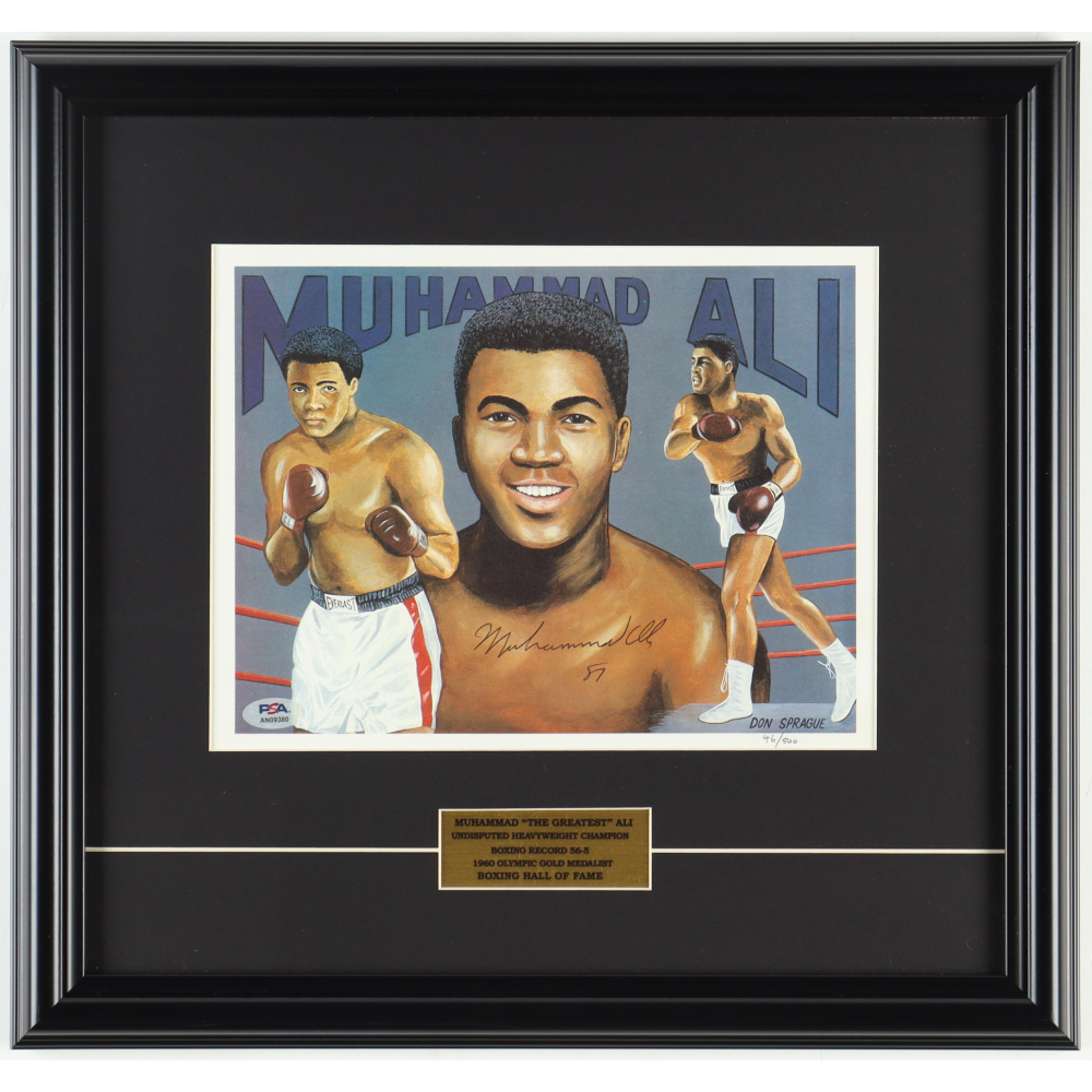 Muhammad Ali Signed LE Custom Framed Photo Display (PSA) | Pristine Auction
