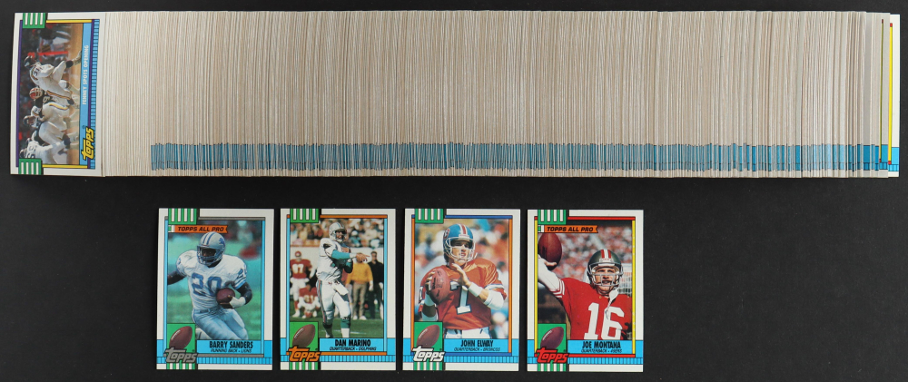1990 Topps Complete Set of (528) Football Cards with Joe Montana #13 ...