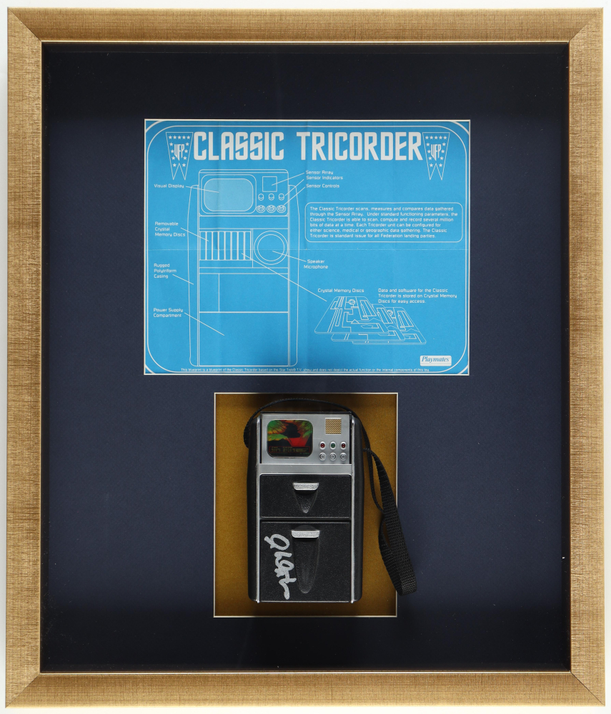 William Shatner Signed "Star Trek" Custom Shadowbox Tricorder Display ...