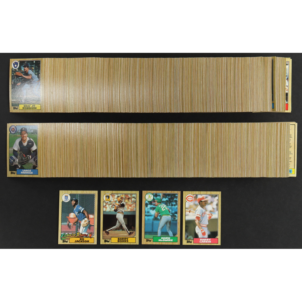 1987 Topps Complete Set Of (792) Baseball Cards With Bo Jackson #170 Rc