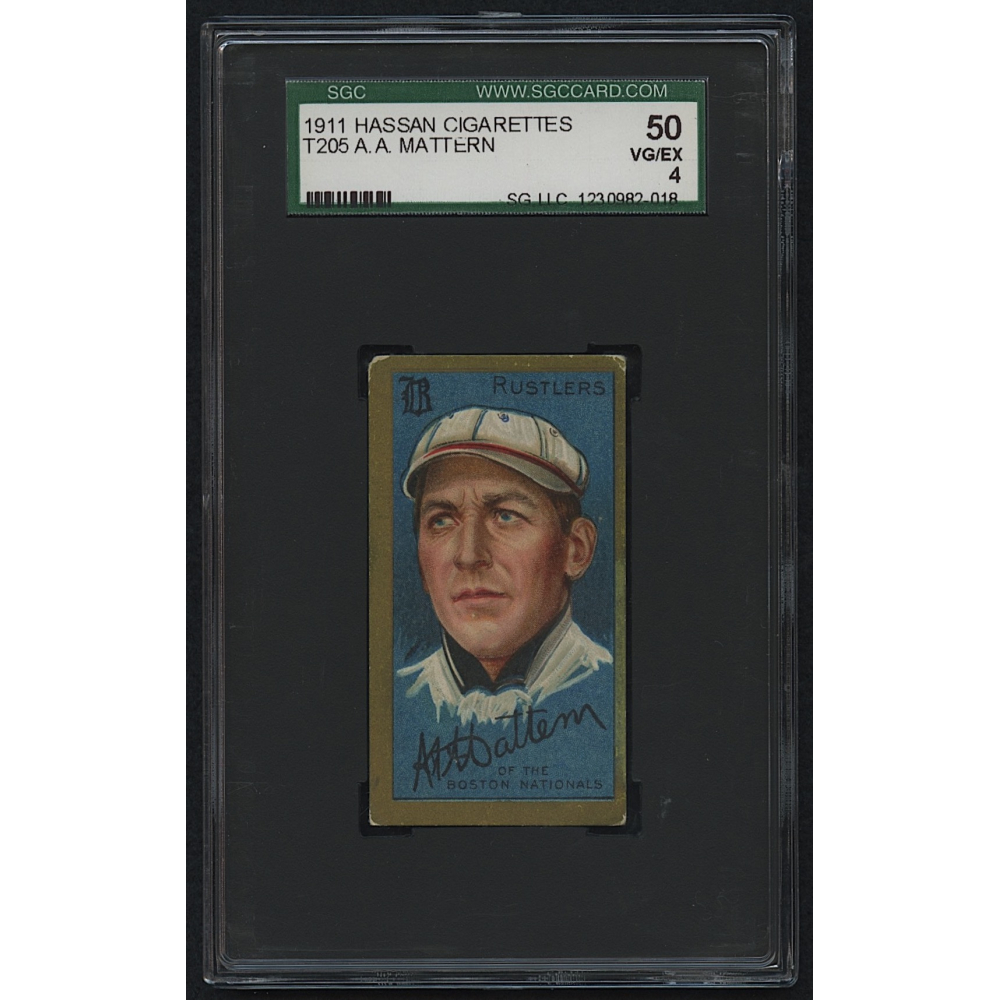 1911 T205 Gold Border #125 Al Mattern (SGC 4) | Pristine Auction