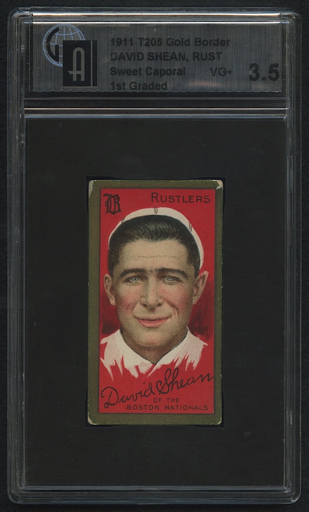 1911 T205 Gold Border #174 David Shean | Boston Rustlers (GAI 3.5 ...