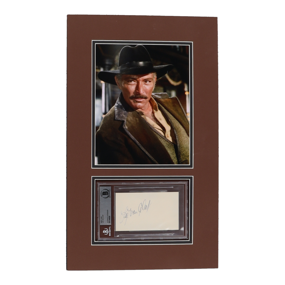 Lee Van Cleef Signed "For A Few Dollars More" Custom Matted Cut Display ...