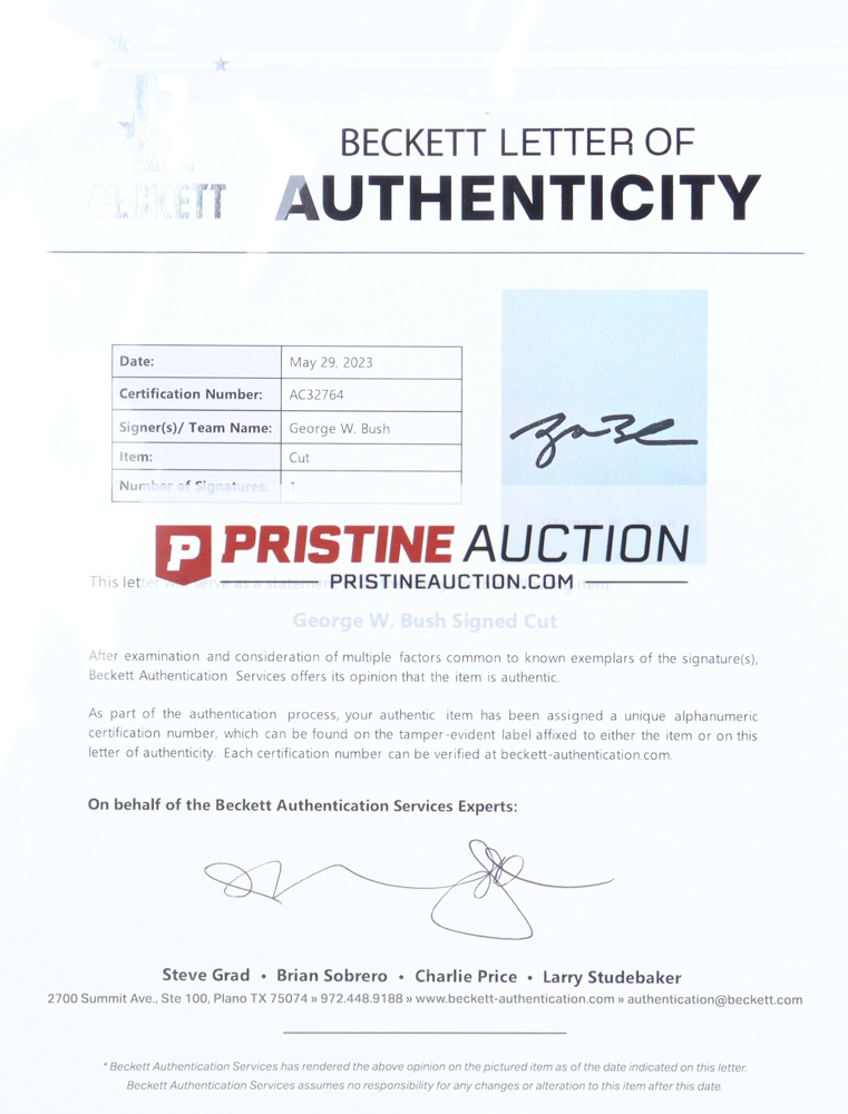 George W. Bush Signed Cut Custom Framed 9/11 Ground Zero Speech Display ...