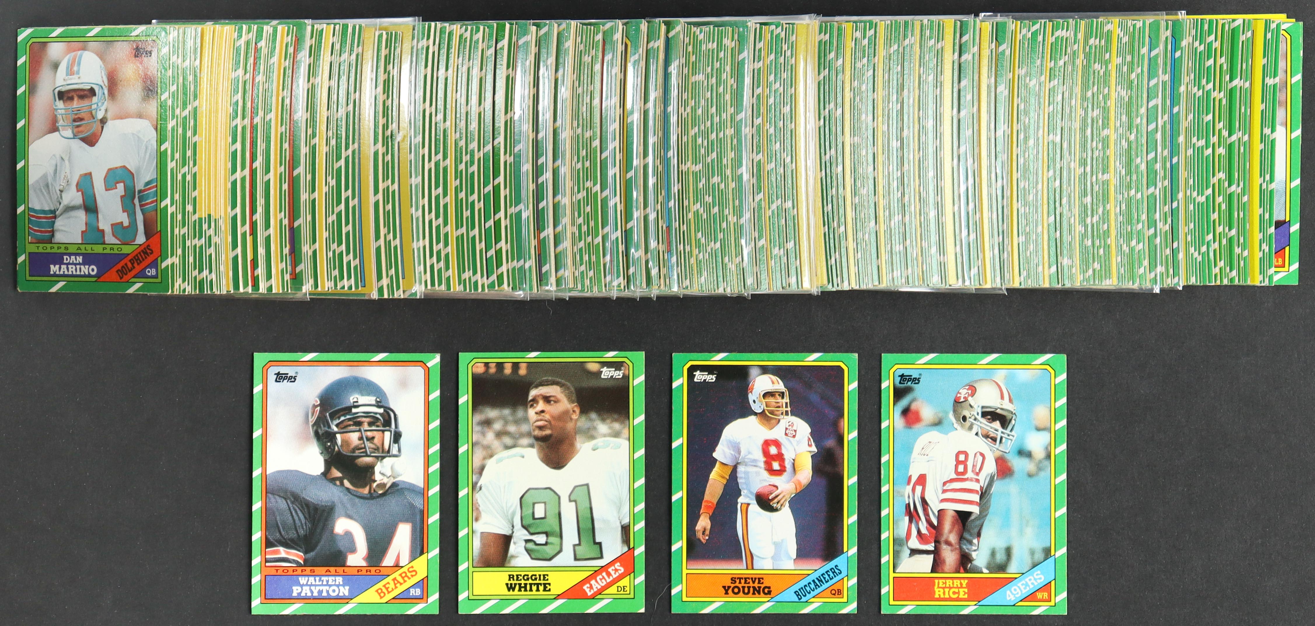 1986 Topps Complete Set of (396) Football Cards with Walter Payton #11 ...