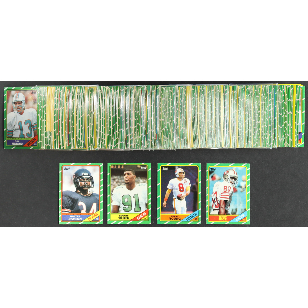 1986 Topps Complete Set of (396) Football Cards with Walter Payton #11 ...