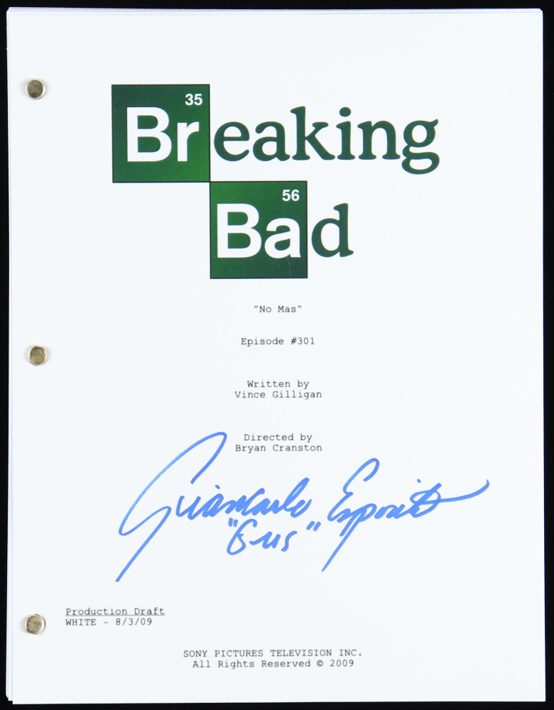 Giancarlo Esposito Signed "Breaking Bad" Replica Episode Script ...