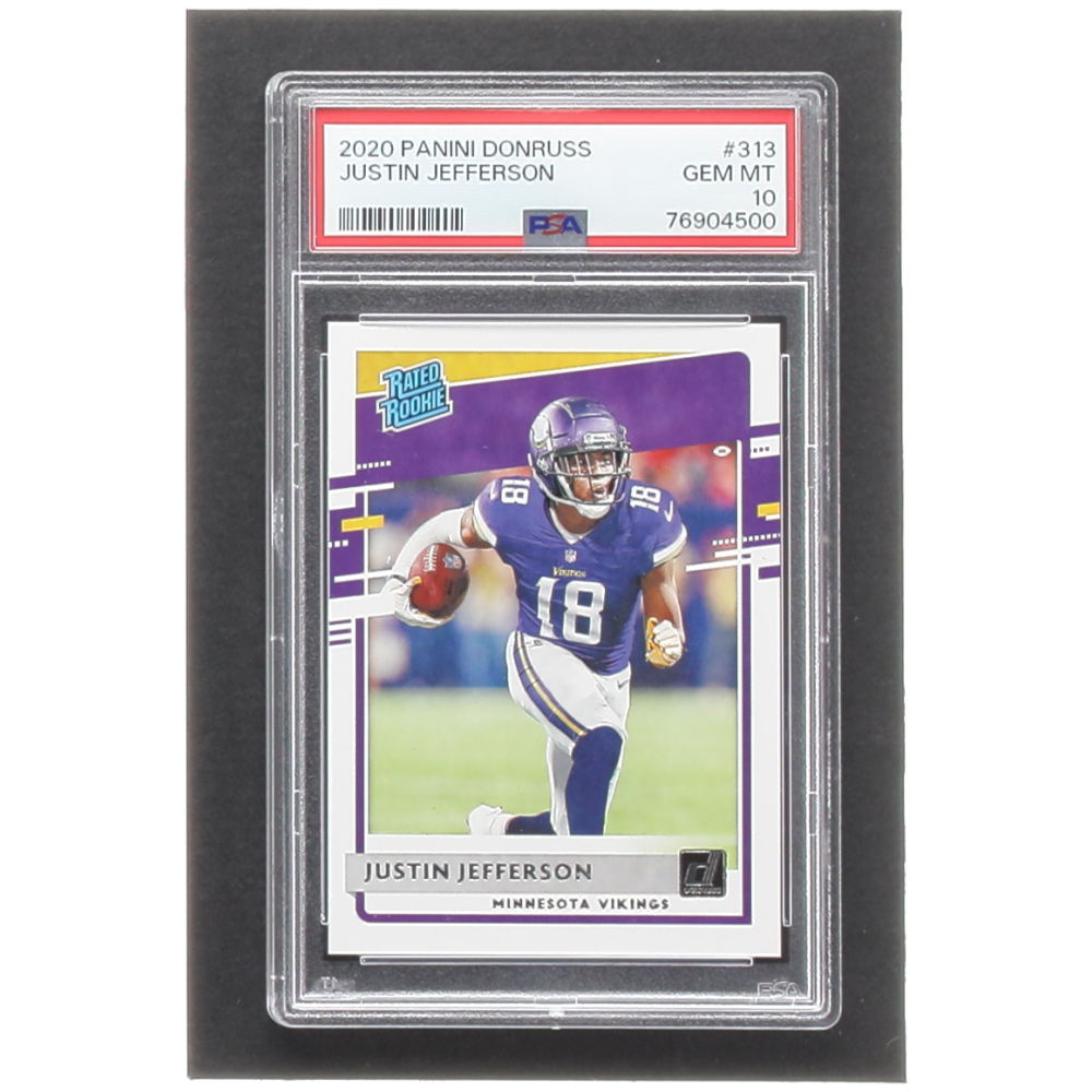 Justin Jefferson 2020 Donruss 313 Rr Rc Psa 10 Pristine Auction