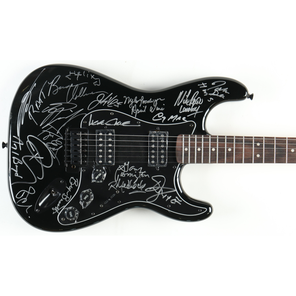 Rock 'N' Roll Greats Signed Full-Size Squier Electric Guitar Signed by ...