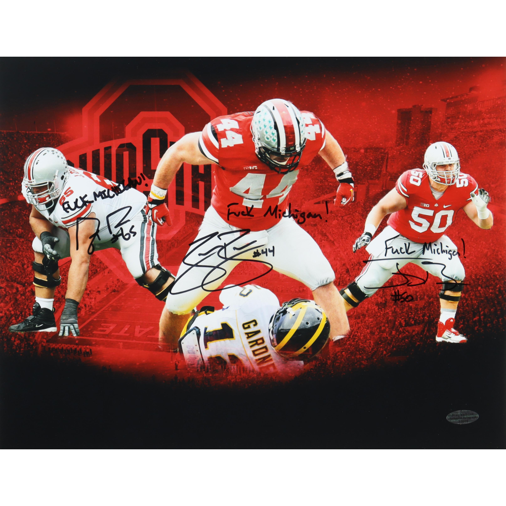 Zach Boren, Justin Boren & Jacoby Boren Signed Ohio State Buckeyes ...