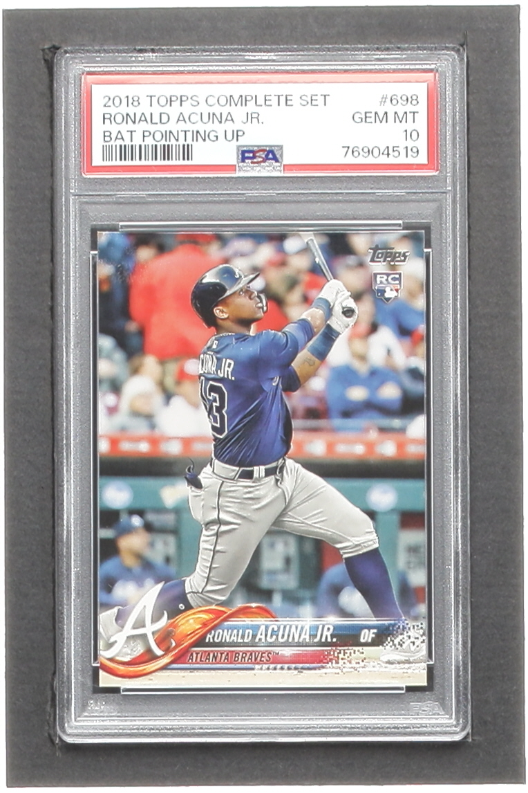 Ronald Acuna Jr. 2018 Topps Base Set Photo Variations #698B RC / Bat ...