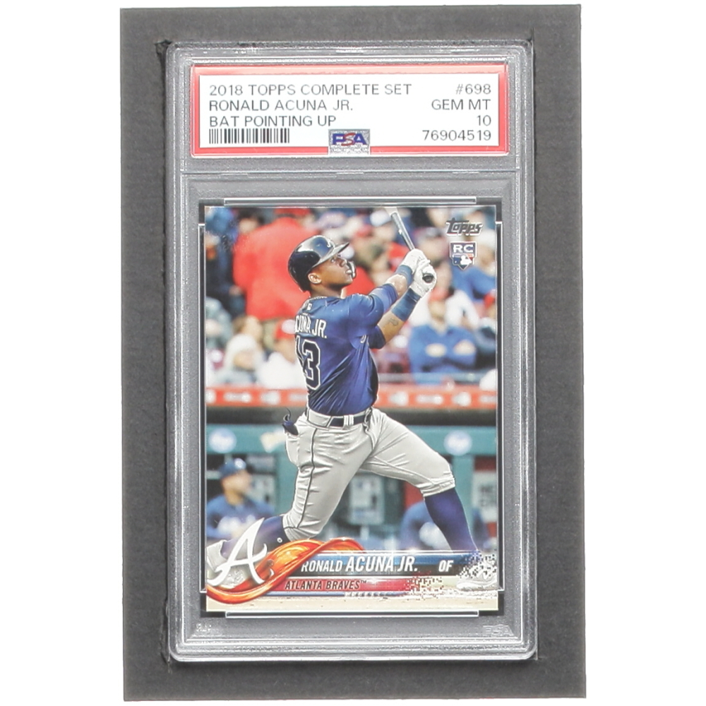 Ronald Acuna Jr. 2018 Topps Base Set Photo Variations #698B RC / Bat ...