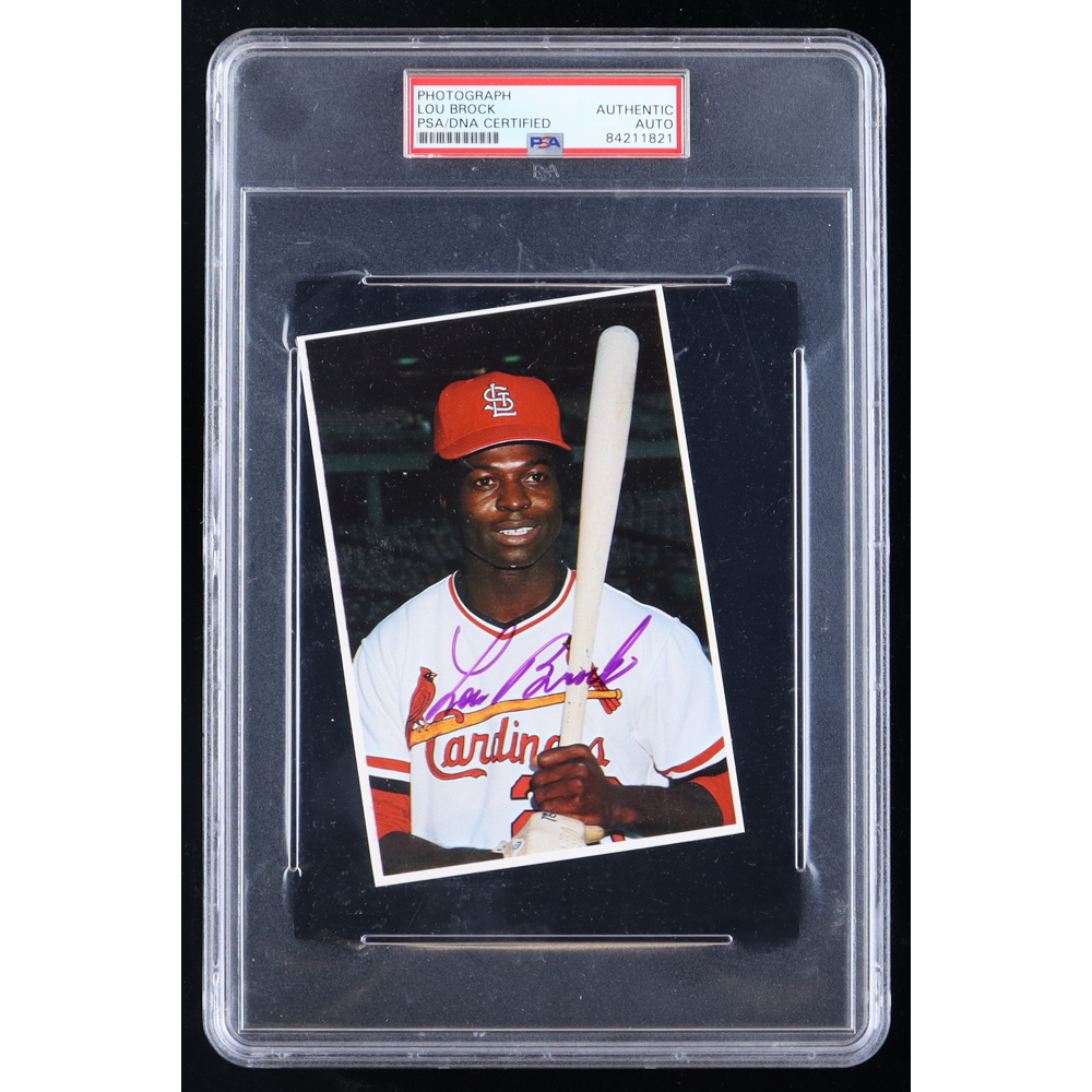 Lou Brock Signed Photo (PSA) | Pristine Auction