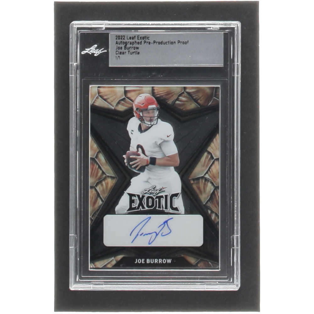 Joe Burrow 2022 Leaf Exotic Autographed Pre-Production Proof Clear ...