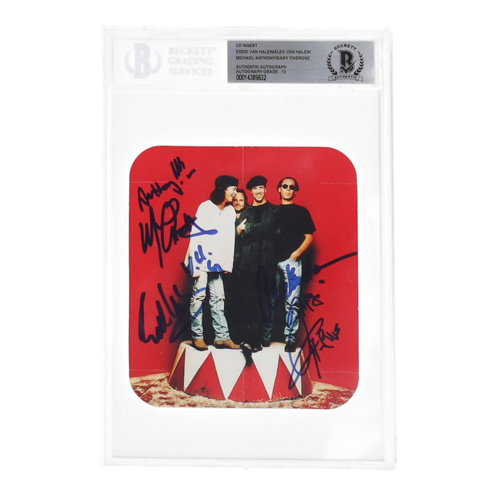 Van Halen CD Album Insert Band-Signed by Eddie Van Halen, Alex Van ...