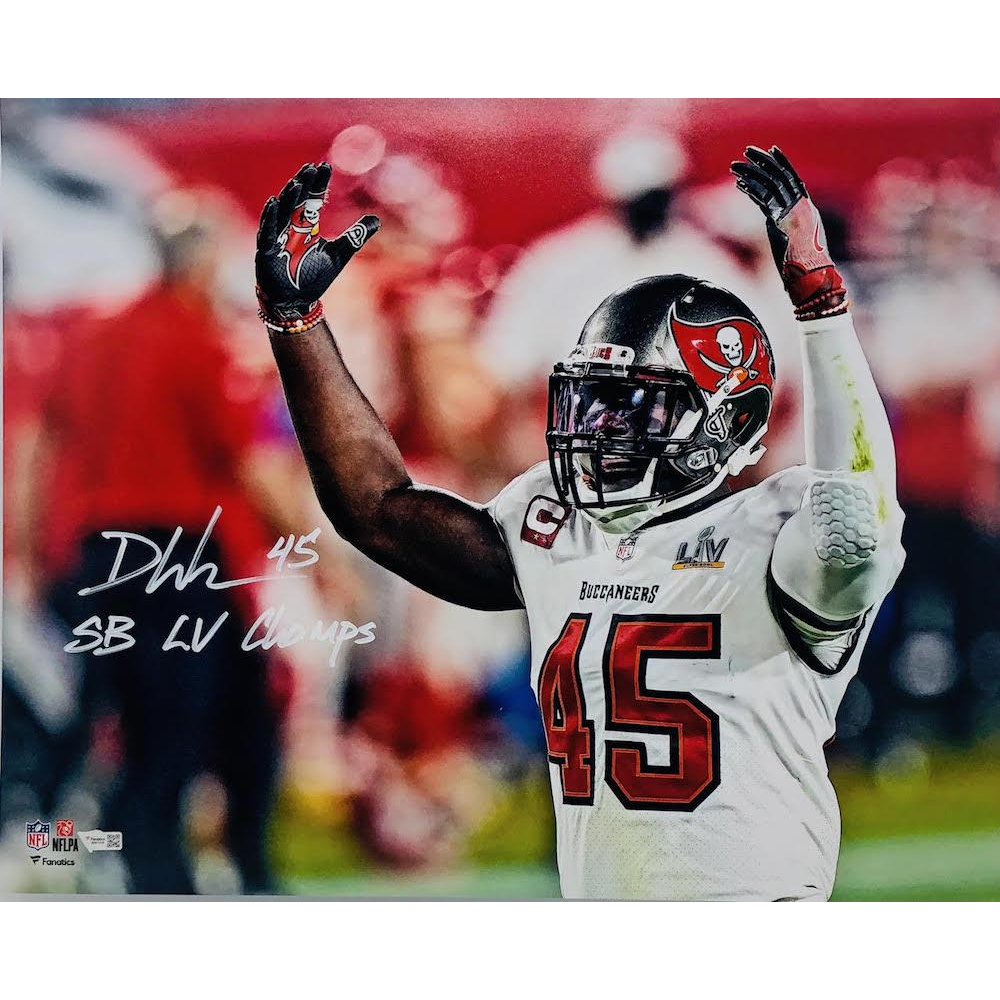 Devin White Signed Buccaneers 16x20 Photo Inscribed "SB LV Champs ...