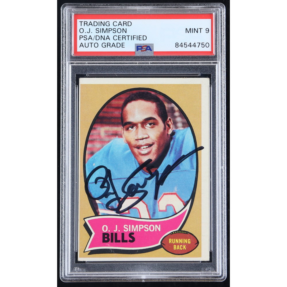 O. J. Simpson Signed 1970 Topps #90 RC (PSA | Autograph Graded PSA 9 ...