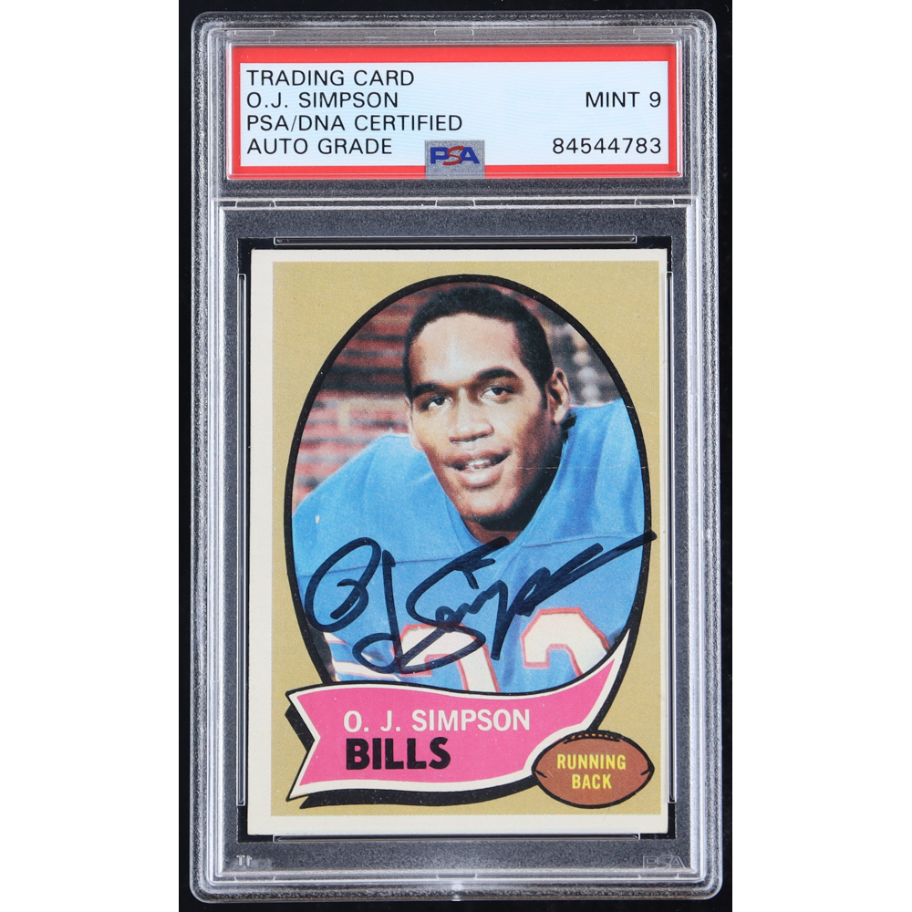 O. J. Simpson Signed 1970 Topps #90 RC (PSA | Autograph Graded PSA 9 ...