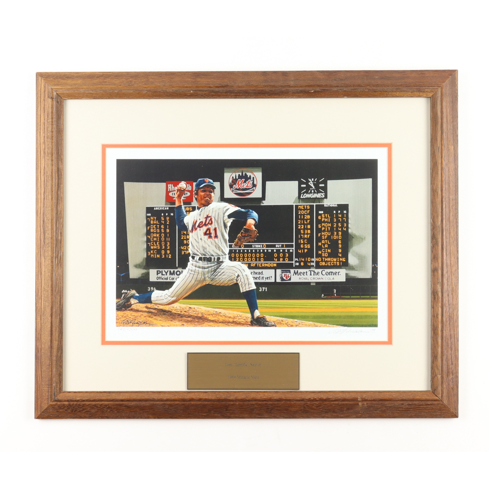Bill Purdom Signed LE Tom "Terrific" Seaver Mets Lithograph (PA ...