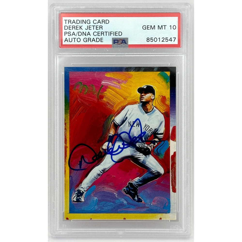 Derek Jeter Signed 1997 Topps Gallery Peter Max Serigraphs #1 (PSA ...