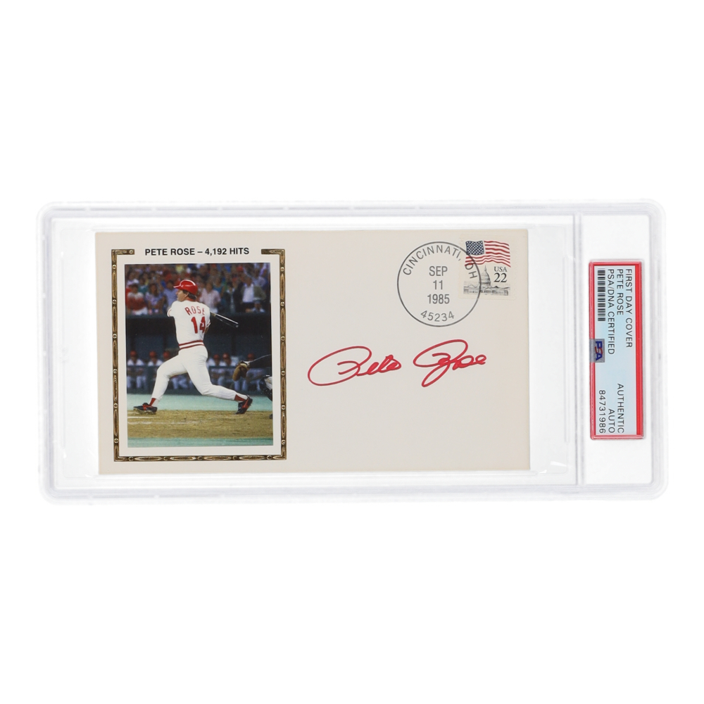 Pete Rose Signed 1985 FDC Envelope (PSA) | Pristine Auction