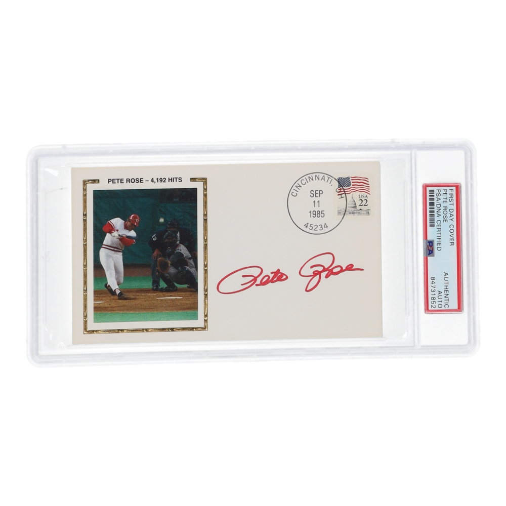 Pete Rose Signed 1985 FDC Envelope (PSA) | Pristine Auction