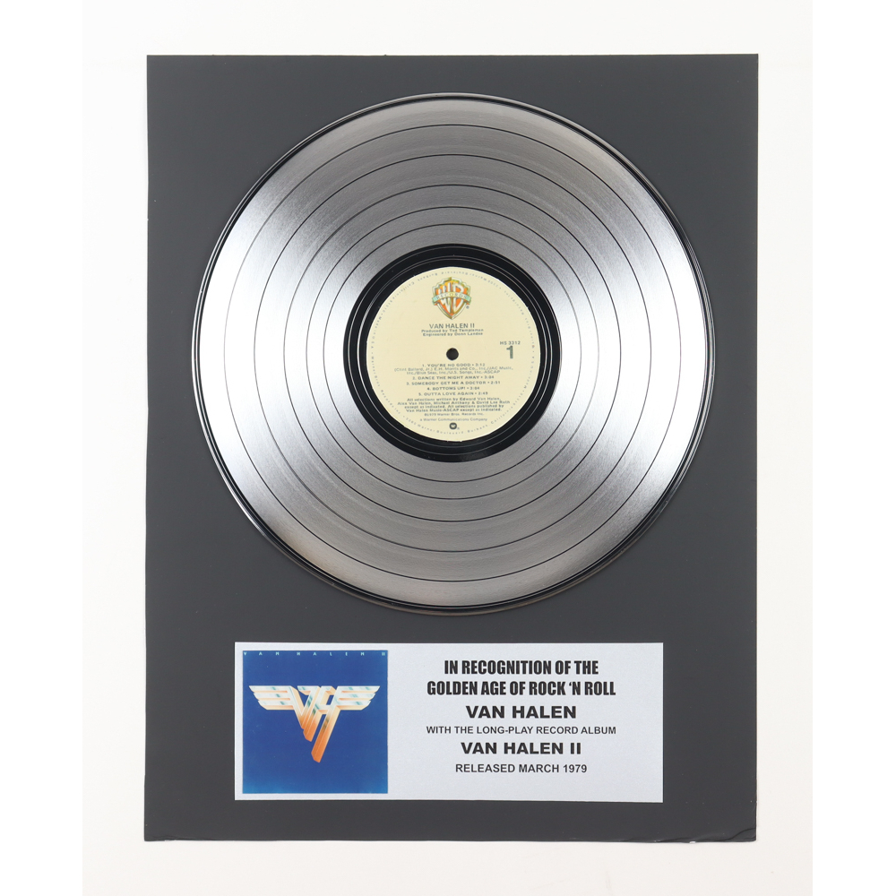 Van Halen "Valen Halen II" Custom Matted Platinum Vinyl Record ...