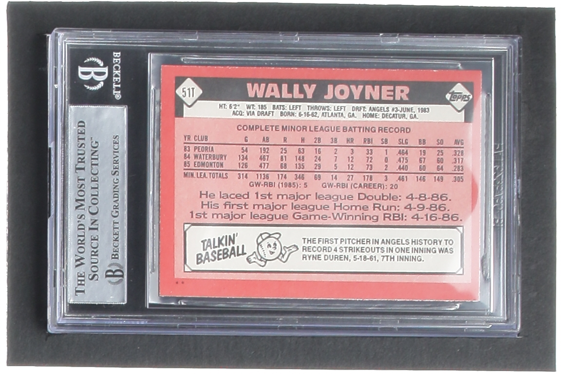Wally Joyner Signed 1986 Topps Traded #51T XRC (BGS) | Pristine Auction