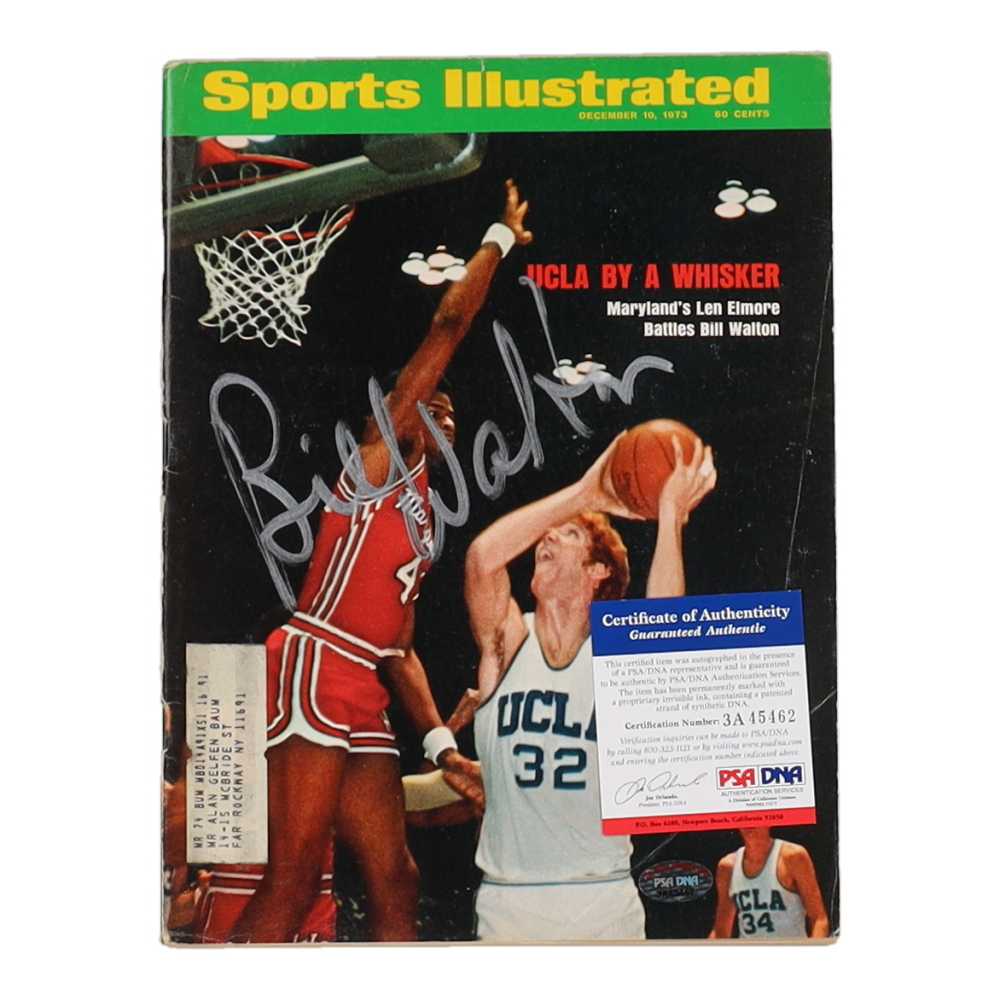 Bill Walton Signed UCLA Bruins 1973 Sports Illustrated Magazine (PSA ...