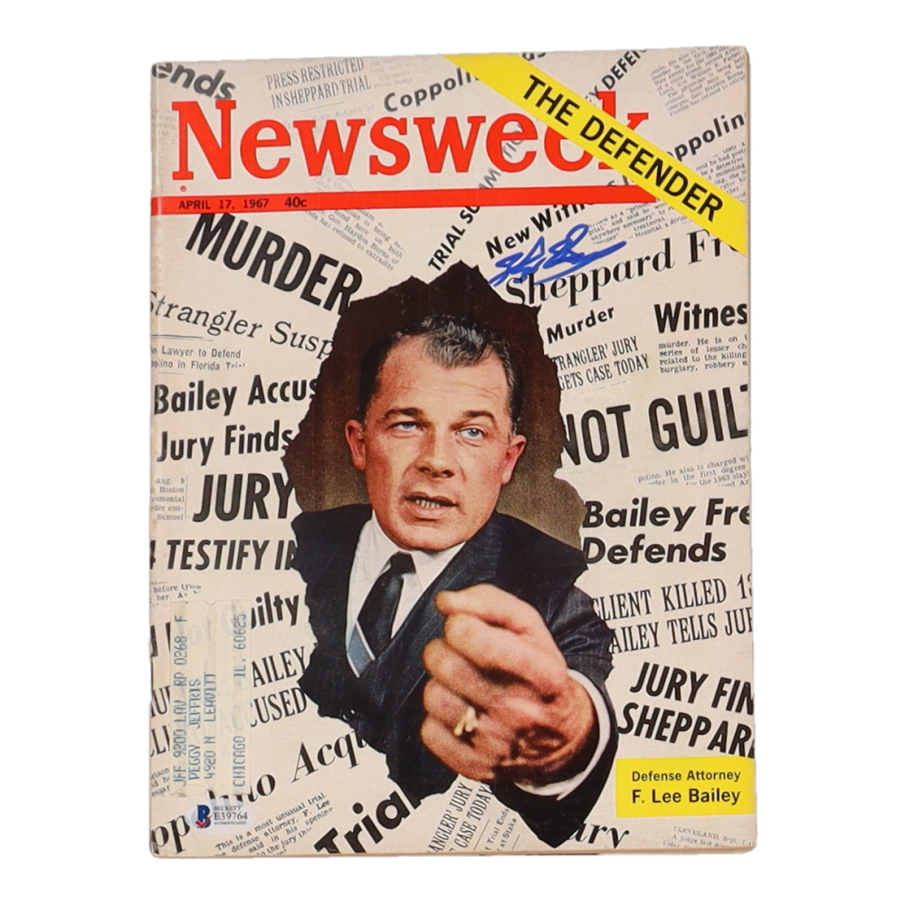 F. Lee Bailey Signed 1967 Newsweek Magazine (Beckett) | Pristine Auction