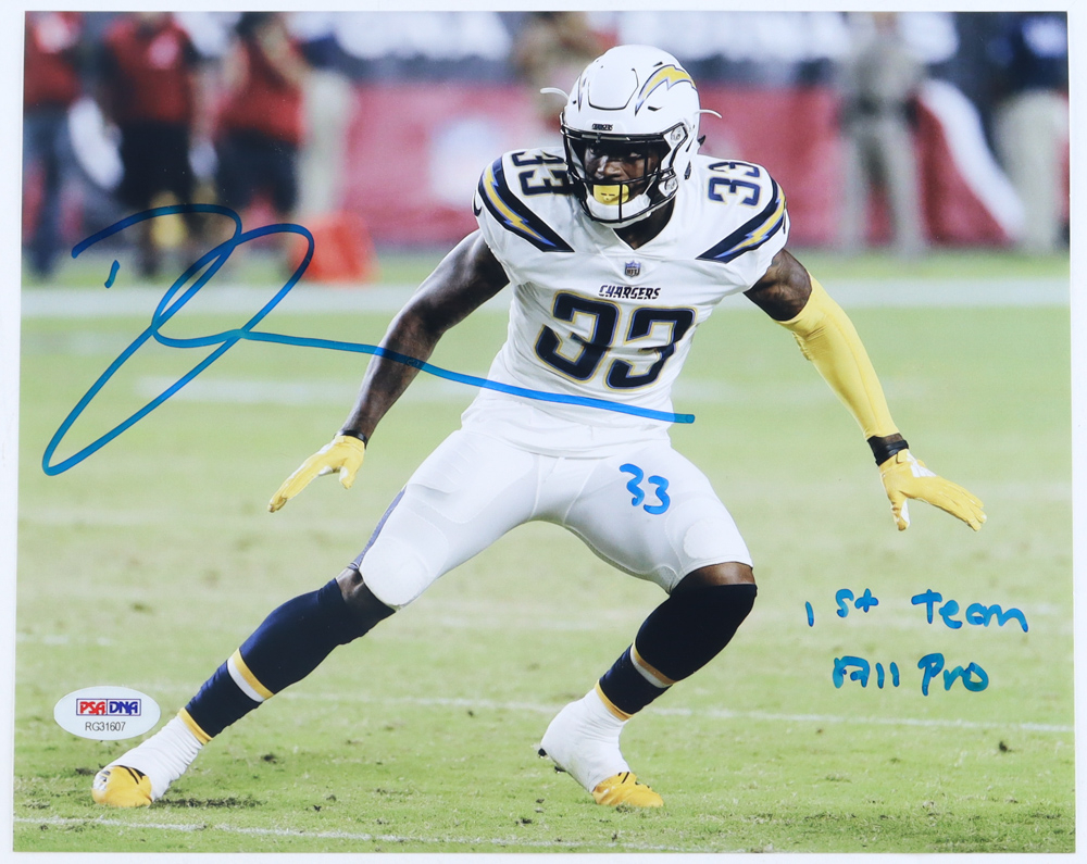 Derwin James Signed Chargers 8x10 Photo Inscribed "1st Team All Pro ...