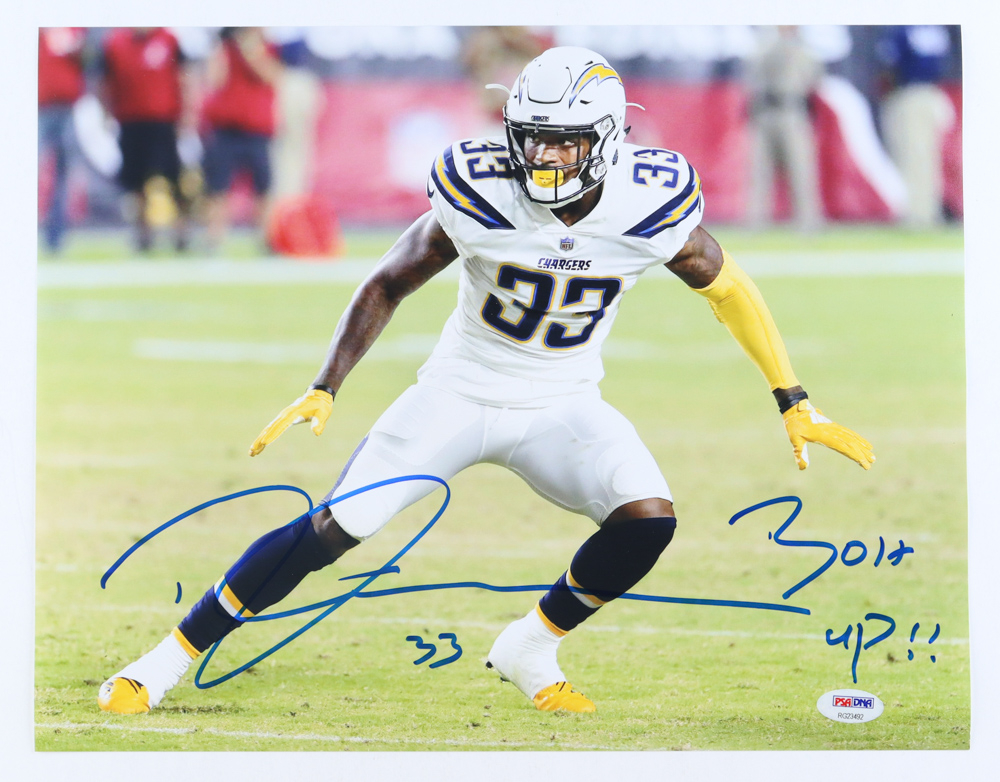 Derwin James Signed Chargers 11x14 Photo Inscribed "Bolt Up!!" (PSA ...