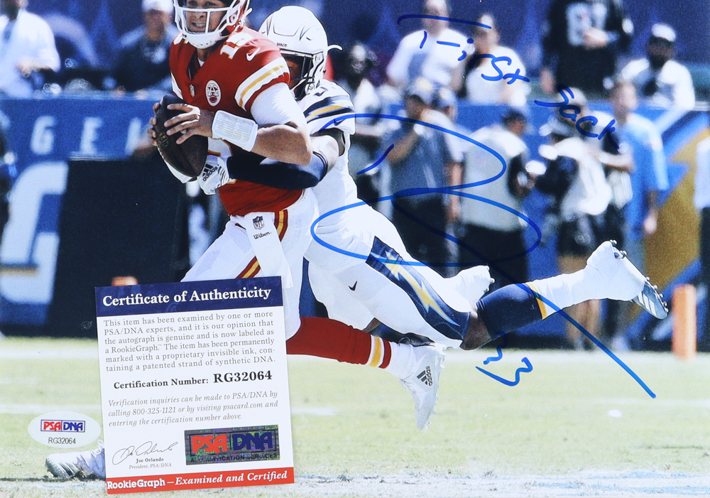 Derwin James Signed Chargers 8x10 Photo Inscribed "First Sack" (PSA ...
