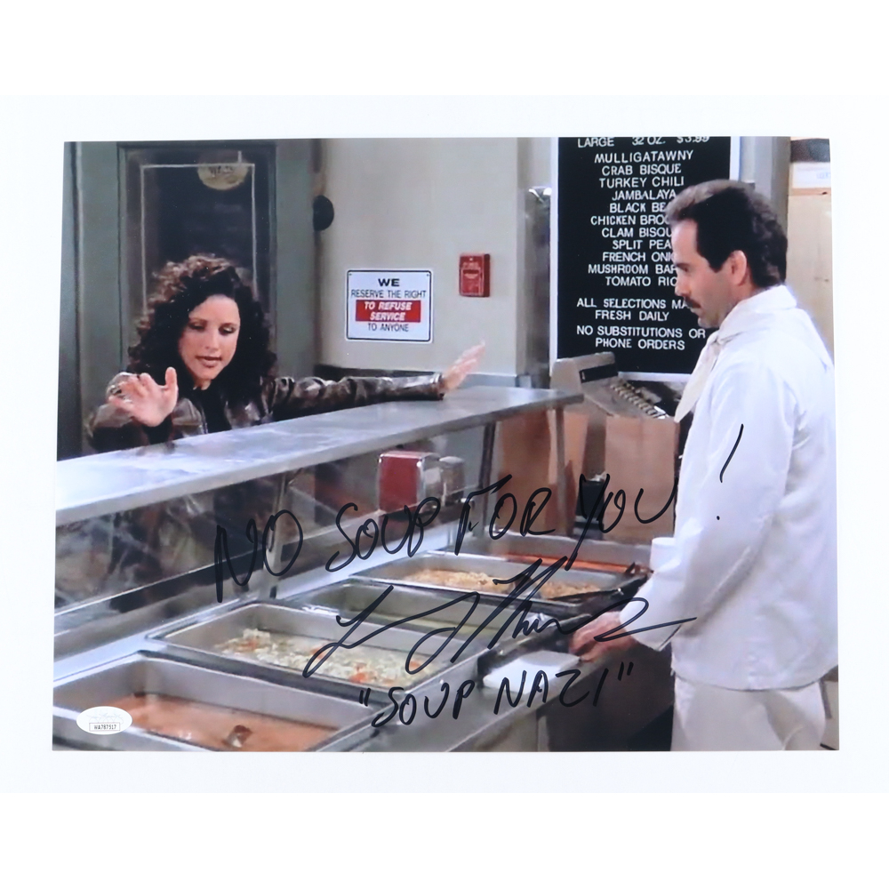Larry Thomas Signed "Seinfeld" 11x14 Photo Inscribed "No Soup For You ...